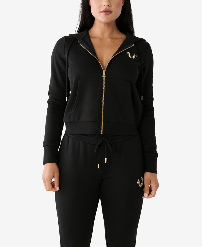 True Religion Women's Logo Classic Zip Up Hoodie - Macy's