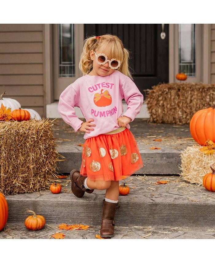 Sweet Wink Little and Big Girls Cutest Pumpkin Sweatshirt - Macy's