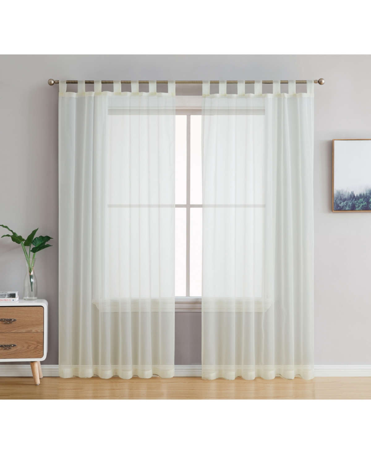 Click here for Hlc.me Tab Top Window Curtain Sheer Voile Panels f... prices