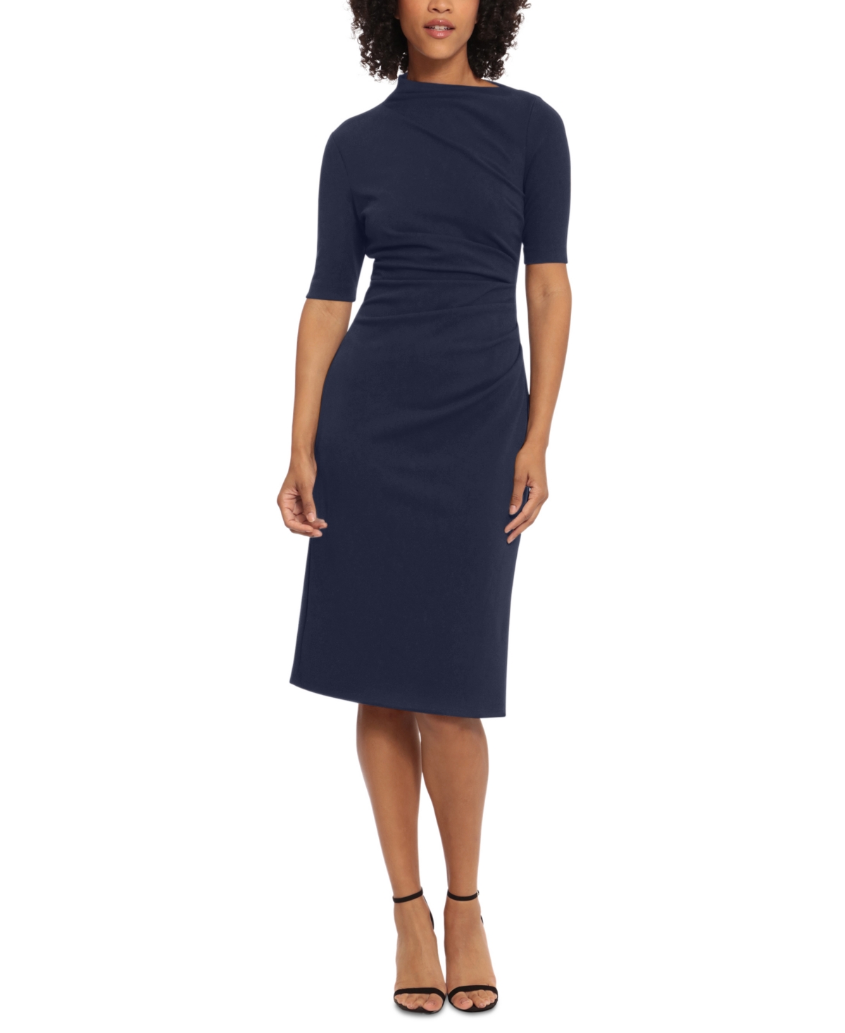 Click here for Maggy London Womens Ruched Sheath Dress - Twilight... prices