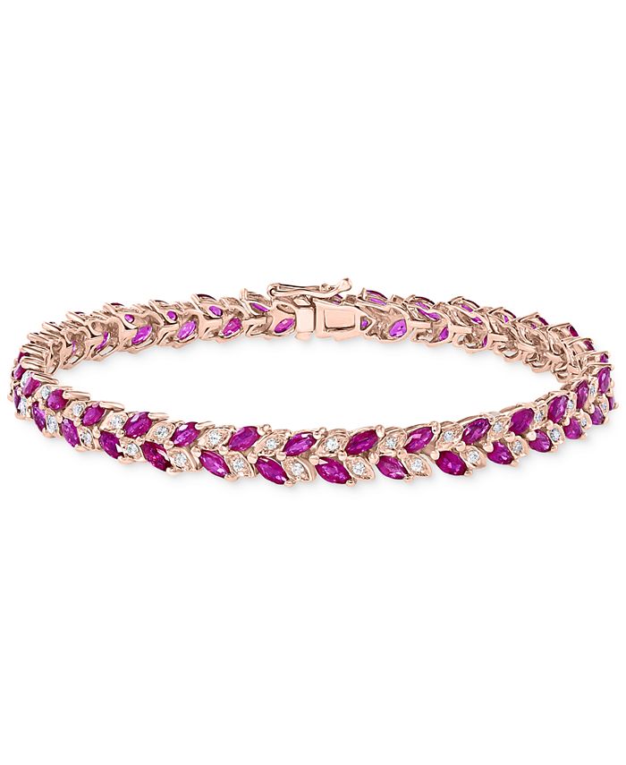 EFFY Collection EFFY® Ruby (6-1/10 ct. t.w.) & Diamond (3/8 ct. t.w ...