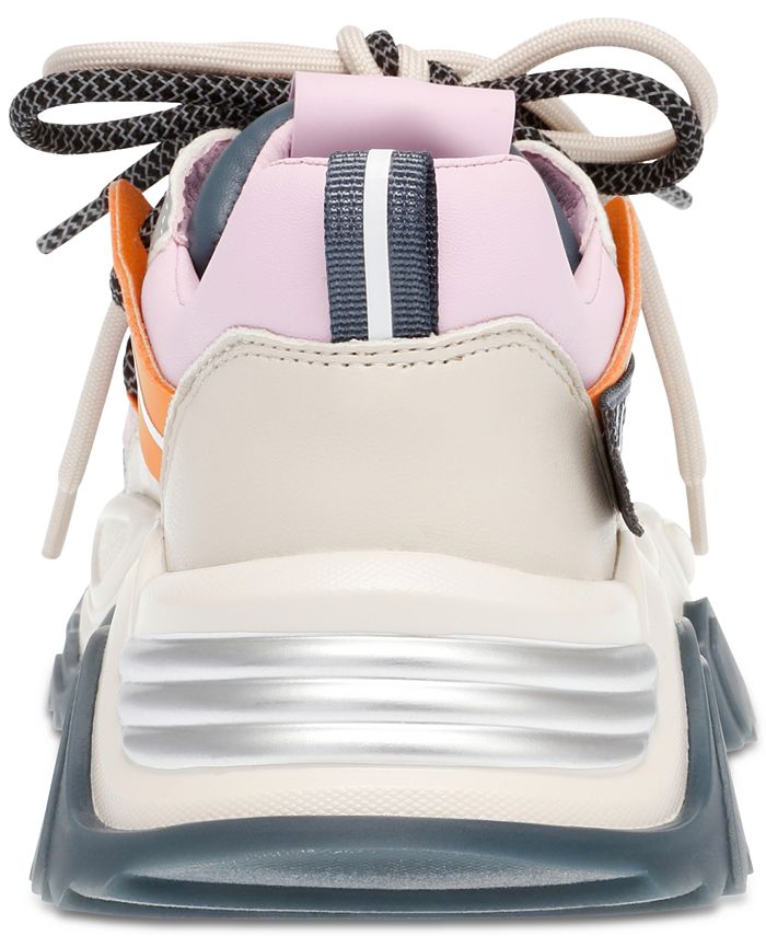 Steve Madden Women's Power Chunky Lace-Up Running Sneakers - Macy's