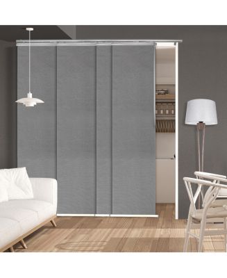 Woven Gray 4-Panel Blind, Single Rail Panel Track 48-88"Wx94"H - Macy's