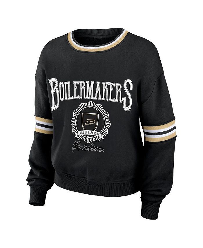 WEAR by Erin Andrews Women's Black Distressed Purdue Boilermakers ...