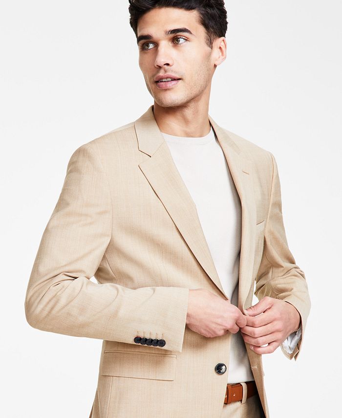HUGO Boss Men's Slim Fit Tan Superflex Suit Jacket - Macy's