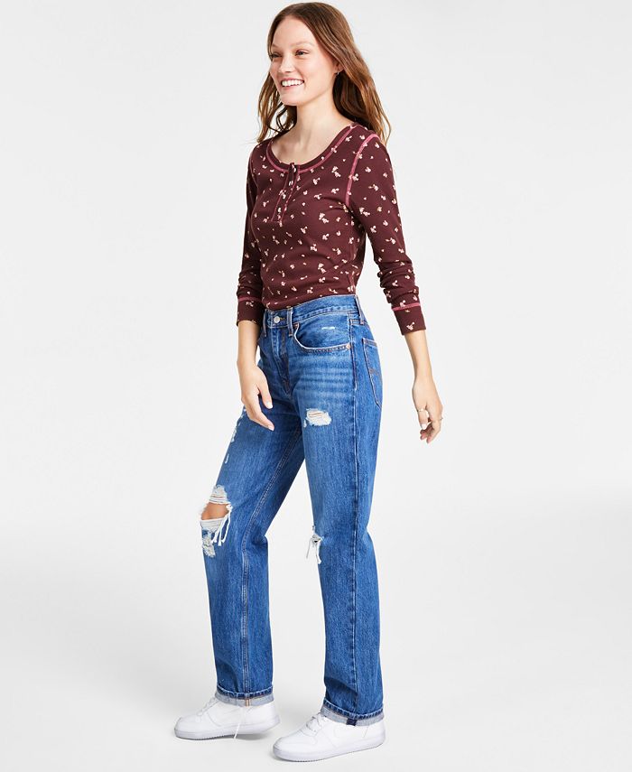 Levi's Low Pro Classic Straight-Leg High Rise Jeans - Macy's