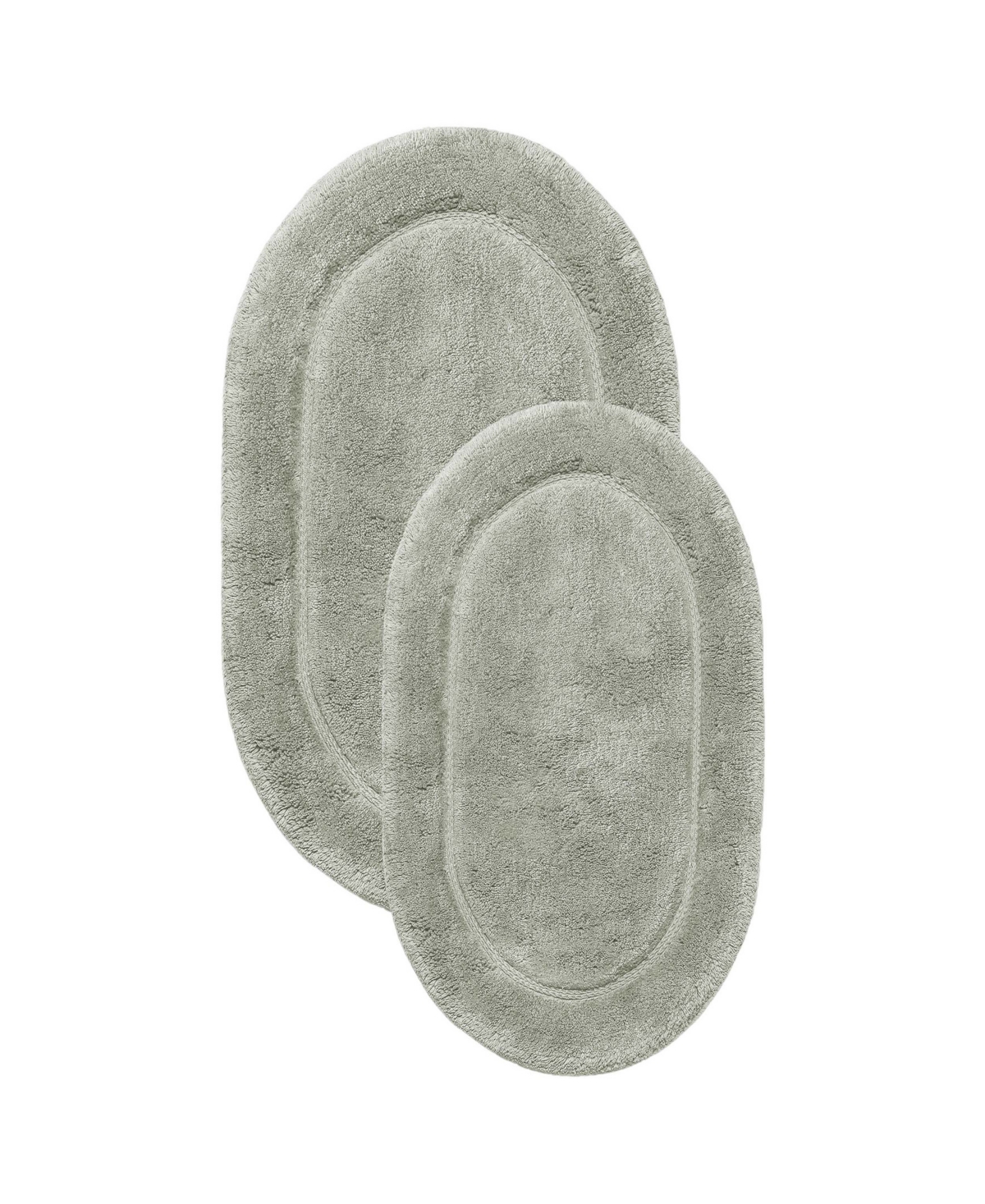 Click here for Superior Oval Solid Non-Skid Washable Cotton 2-Pc.... prices