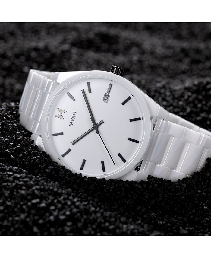 MVMT Element White Ceramic Bracelet Watch 43mm - Macy's
