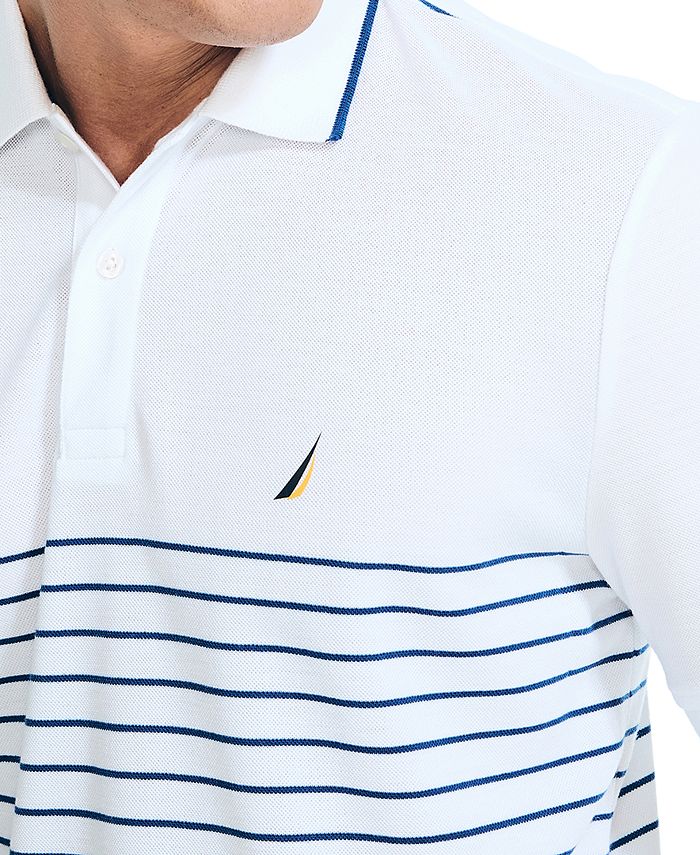Nautica Men's Navtech Classic-Fit Moisture-Wicking Stripe Performance ...