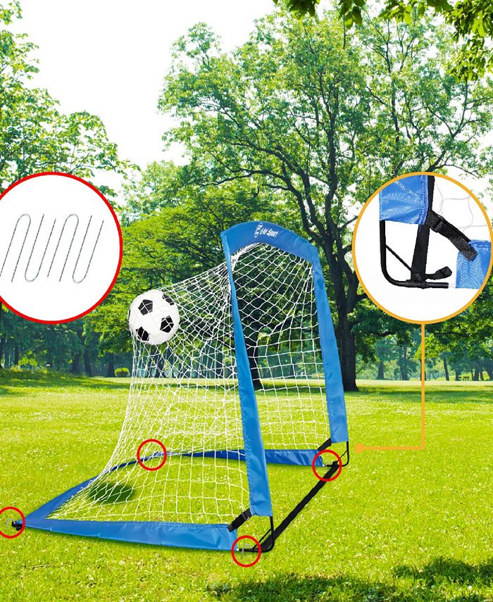E-JET SPORT Backyard Soccer Goal, Pop-Up Soccer Goals, Set of 2 - Macy's