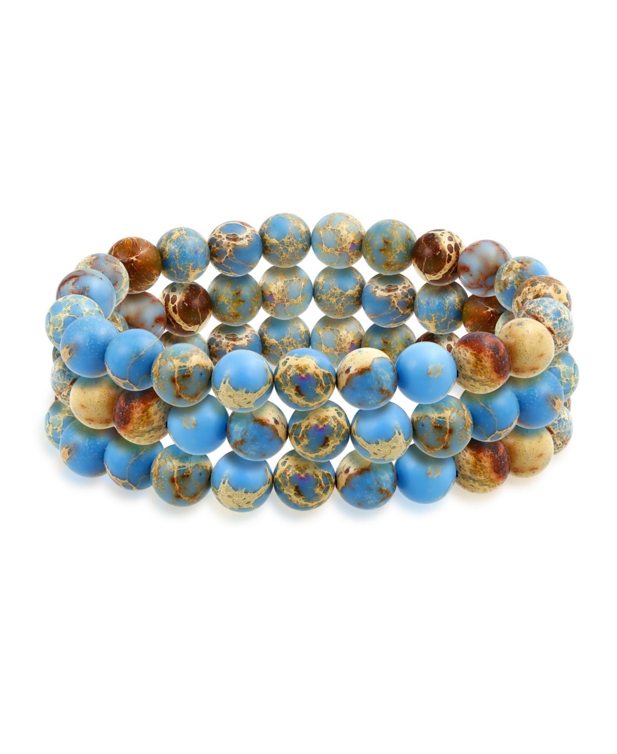 Click here for Bling Jewelry Stackable Set Of 3 Natural Stone Rou... prices