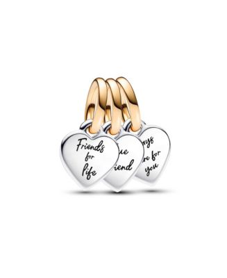 Pandora Sterling Silver Two-Tone Splitable Friendship Triple Dangle ...