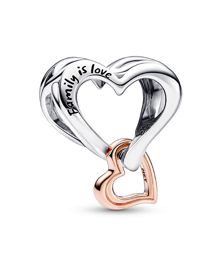 Pandora Sterling Silver Two-Tone Openwork Infinity Heart Charm - Macy's