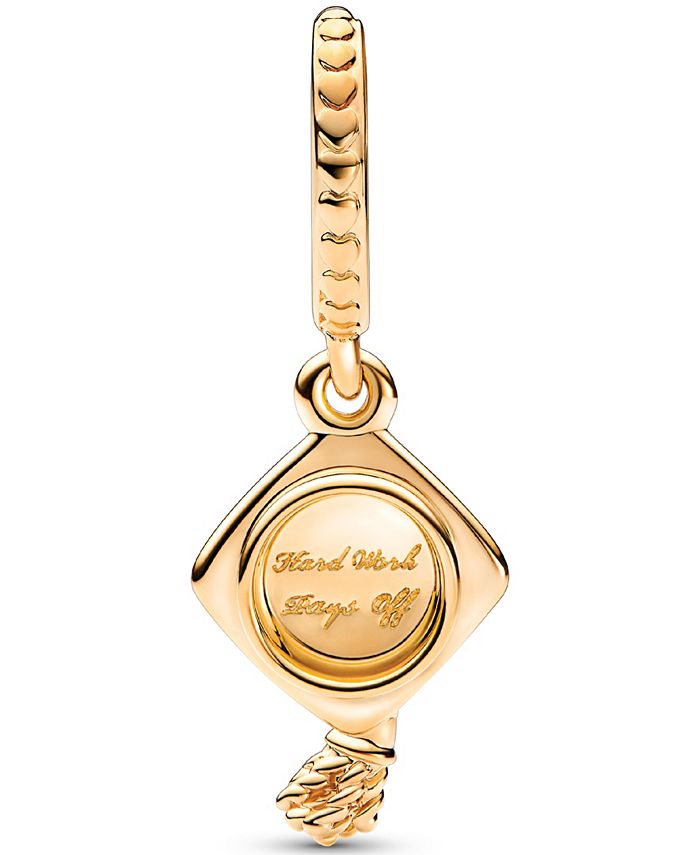 Pandora 14k Gold-Plated Unique Metal Blend Graduation Cap Dangle Charm - Macy's