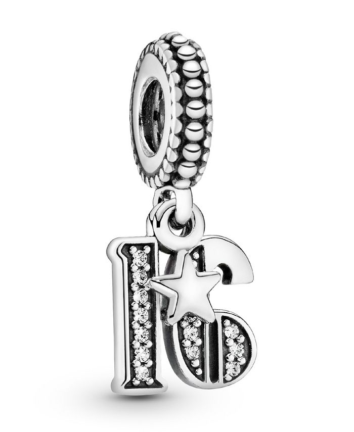 Pandora Cubic Zirconia 16th Celebration Charm - Macy's