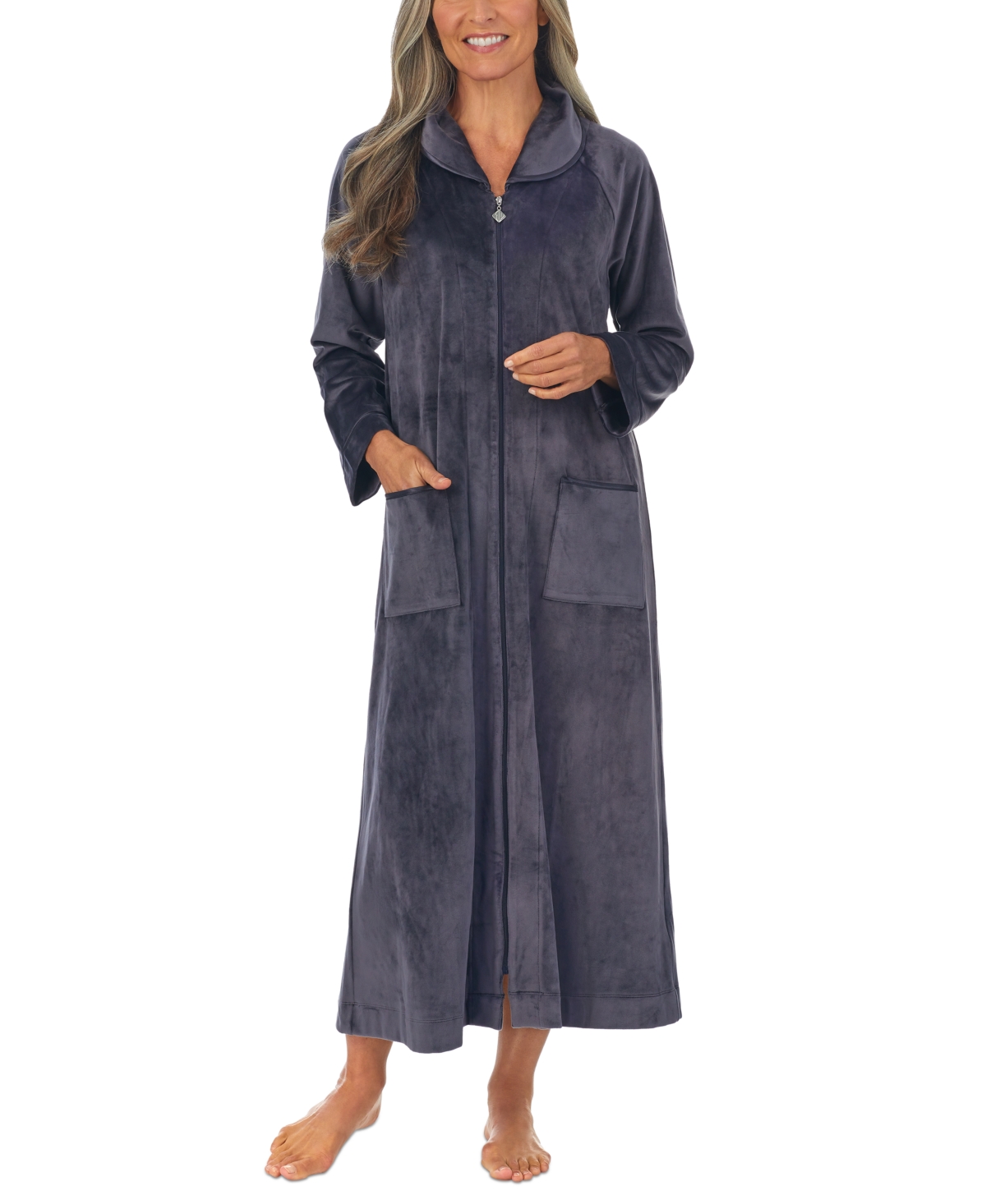 Click here for Eileen West Womens Zip-Front Velour Ballet Robe -... prices