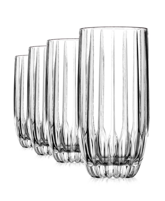 Godinger Pleat Highball Glasses, Set of 4 - Macy's