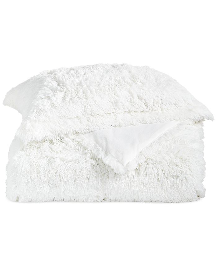 Charter Club Kids Shaggy Faux Fur 2-Pc. Comforter Set, Twin/Twin XL ...