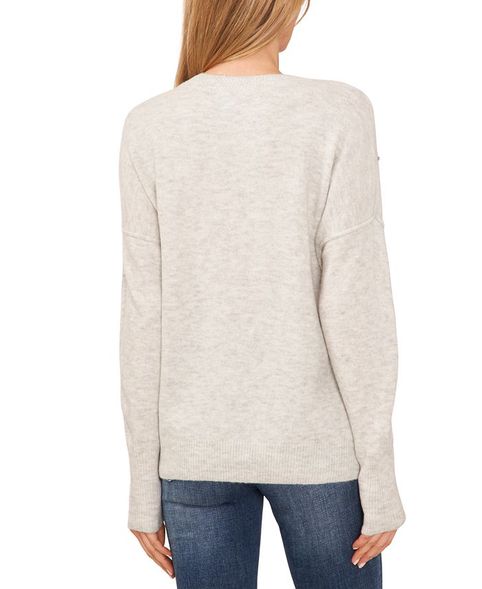CeCe Women's Rhinestone Embellished Crewneck Sweater - Macy's