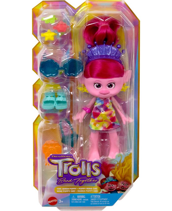 Trolls DreamWorks Band Together Chic Queen Poppy Fashion Doll, 10 ...