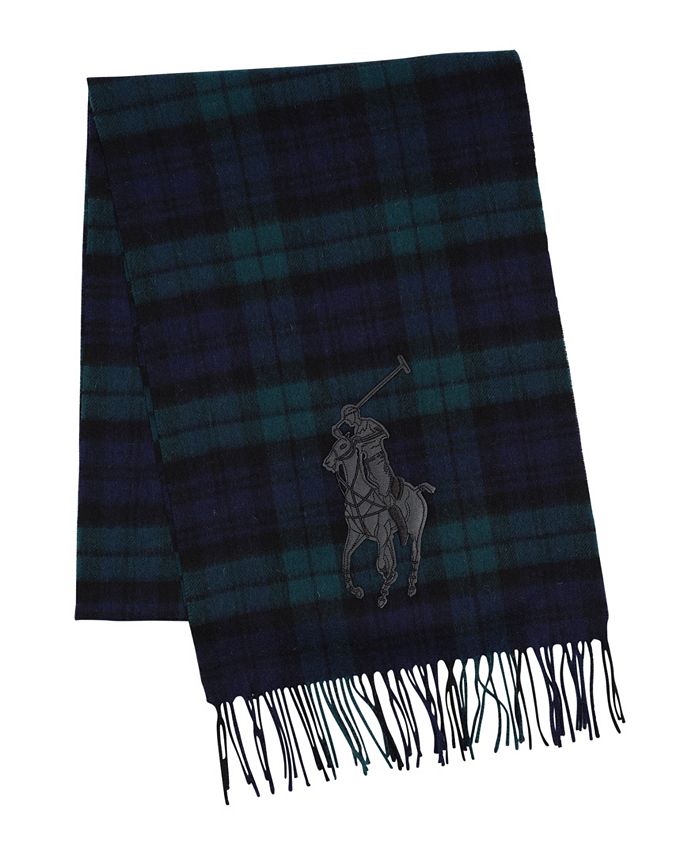 Polo Ralph Lauren Men's Leather Applique Pony Scarf - Macy's