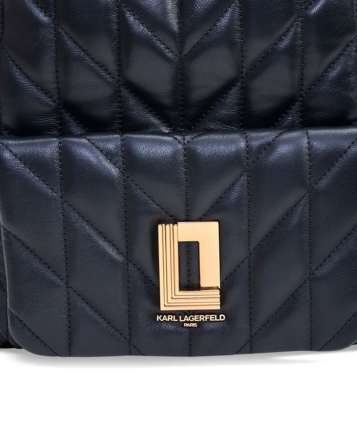 KARL LAGERFELD PARIS Lafyette Small Quilted Leather Backpack - Macy's