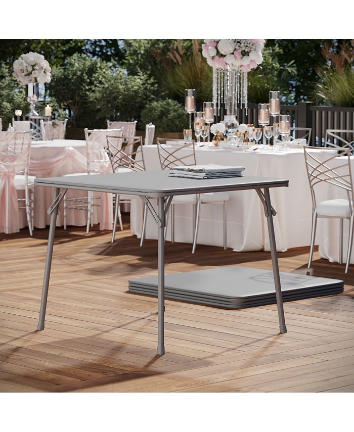 EMMA+OLIVER Foldable Card Table With Vinyl Table Top - Game Table ...