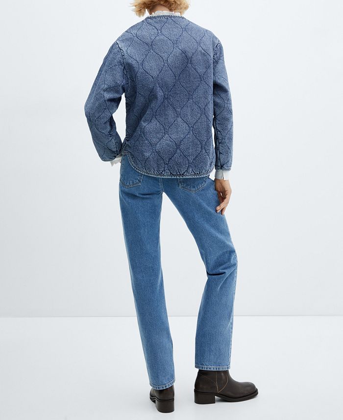 MANGO Women's Decorative Stitching Denim Jacket - Macy's