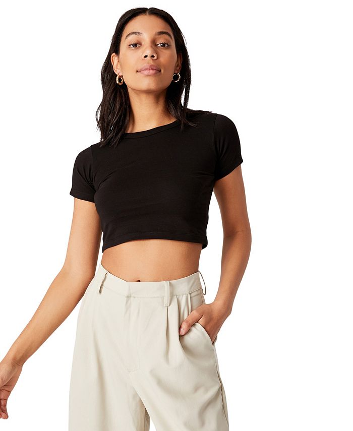 COTTON ON Women's Micro Baby Crop T-shirt - Macy's