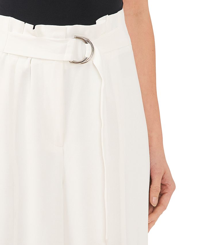 CeCe Women's Belted High Rise Wide Leg Pants - Macy's