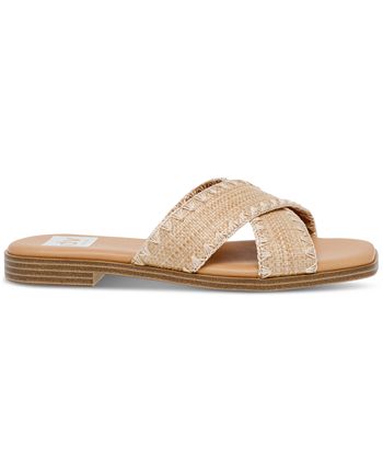 DV Dolce Vita Women's Miguel Crisscross Flat Slide Sandals - Macy's