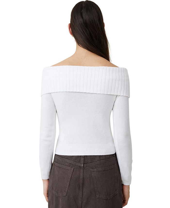 COTTON ON Women's Everfine Off The Shoulder Pullover Sweater - Macy's