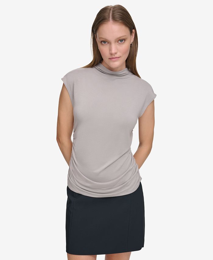 Calvin Klein Women's X-Fit Sleeveless High Neck Top - Macy's
