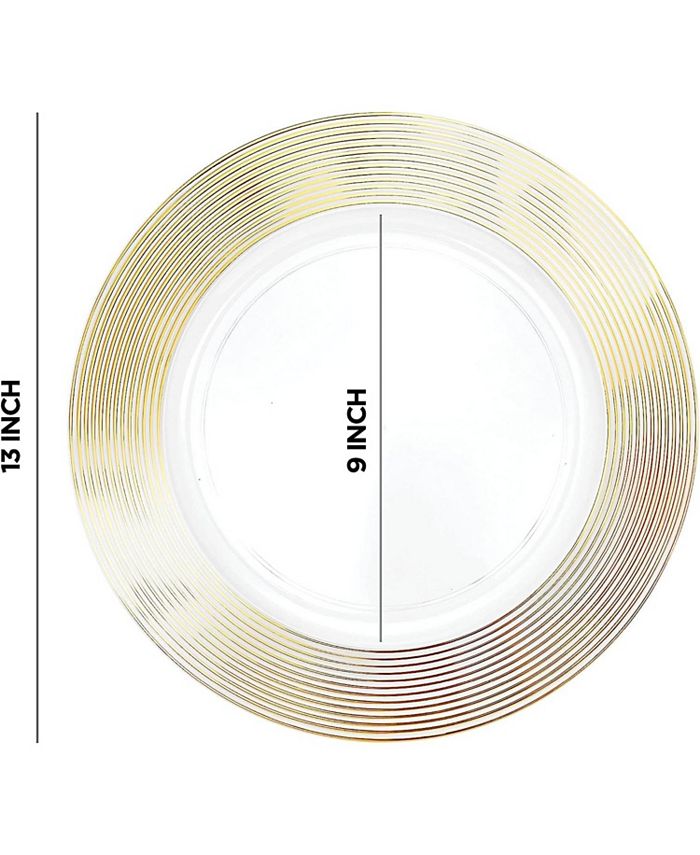 Chateau Fine Tableware Gold Charger Plates 13" (Set of 6) Dinner ...