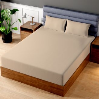 Superity Linen 100% Cotton Breathable Fitted Sheet – Cream (California ...