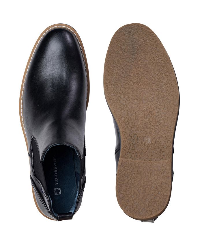 Alpine Swiss Men's Owen Chelsea Boots Pull Up Ankle Boot Genuine ...