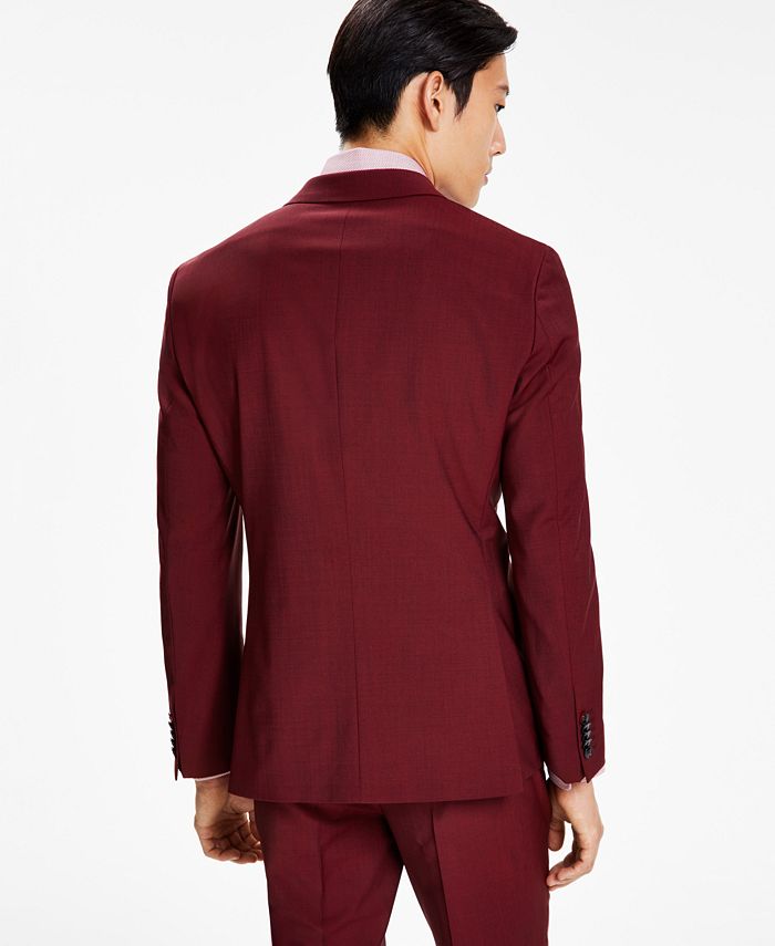 Hugo Boss Men's Modern-Fit Dark Red Suit Jacket - Macy's