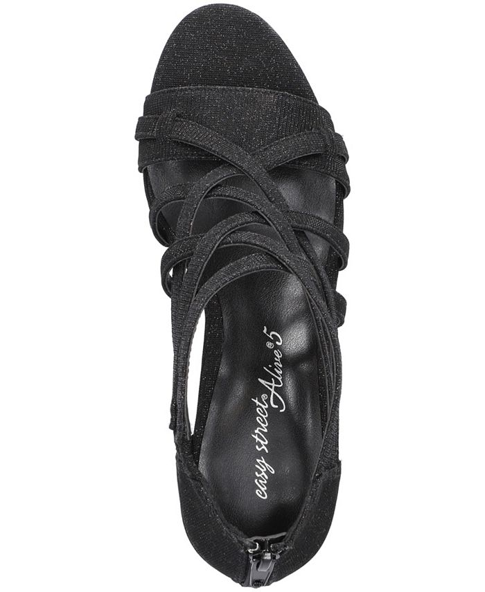 Easy Street Women's Bee Zip Platform Sandals - Macy's