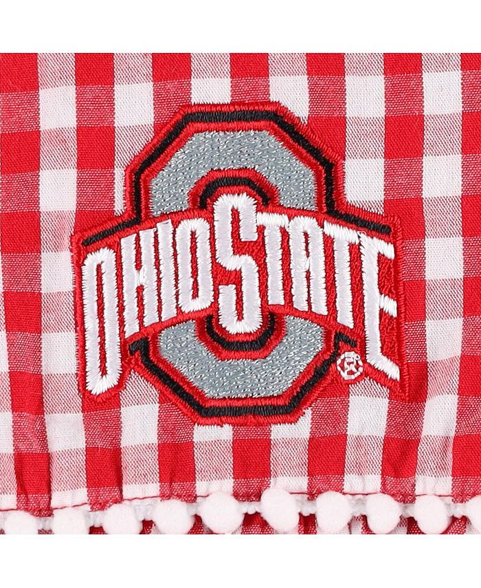 Garb Girls Infant Scarlet, White Ohio State Buckeyes Teagan Gingham ...