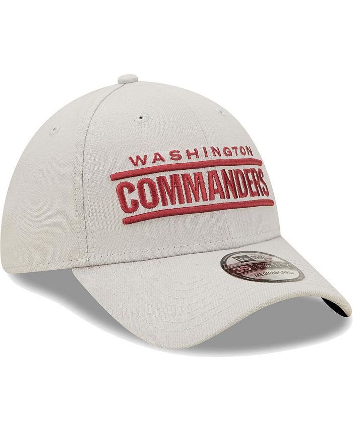 New Era Men's Gray Washington Commanders Wordmark Essential 39THIRTY ...