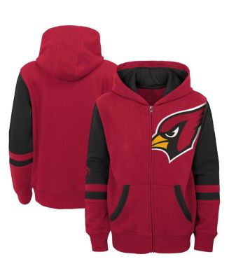 Big Boys Cardinal Arizona Cardinals Colorblock Full-Zip Hoodie - Macy's