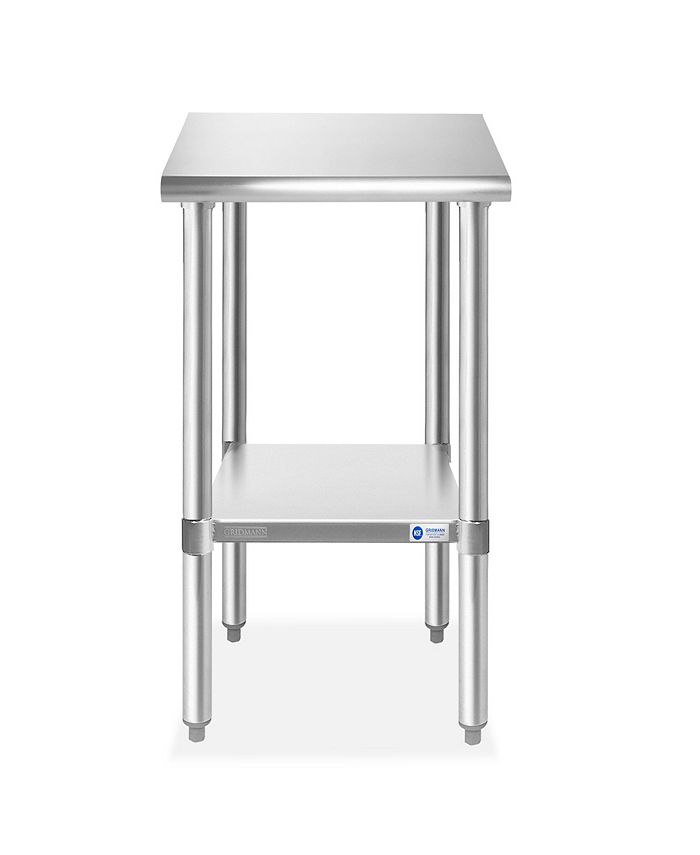 GRIDMANN 18 x 24 Inch Stainless Steel Table w/ Undershelf, NSF ...