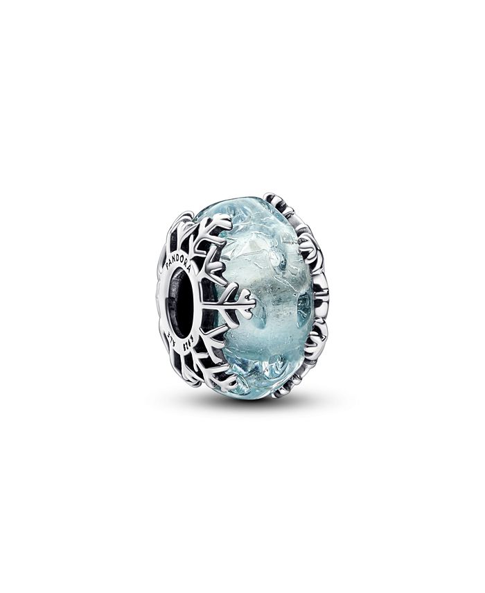 Pandora Sterling Silver Winter Snowflake Murano Charm - Macy's