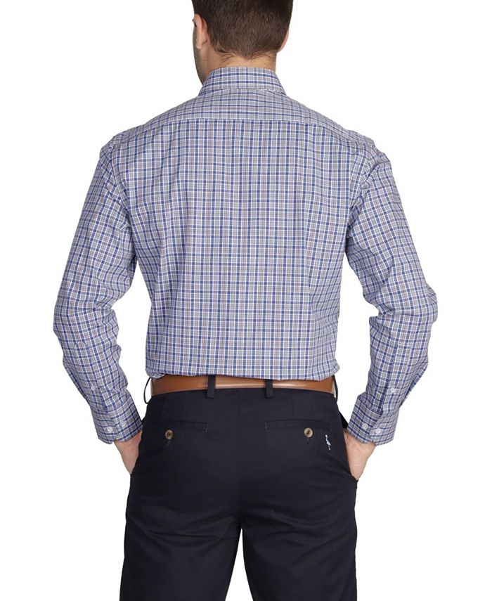 Tailorbyrd Mens Check Cotton Stretch Long Sleeve Shirt - Macy's