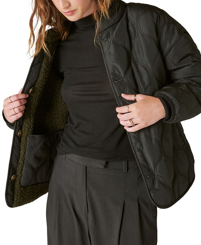 Lucky Brand Women's Reversible Mixed Media Jacket - Macy's