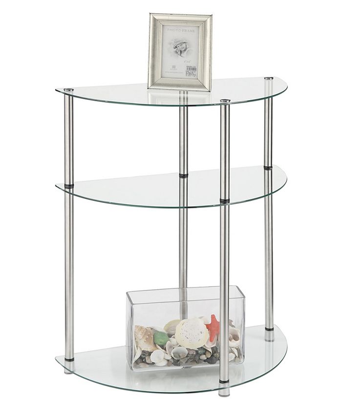 Convenience Concepts Designs2Go Classic Glass 3 Tier Half-Circle ...
