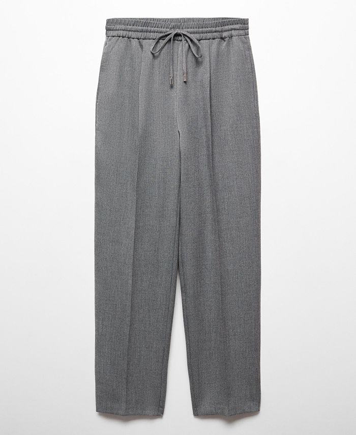 MANGO Women's Flowy Jogger Pants - Macy's
