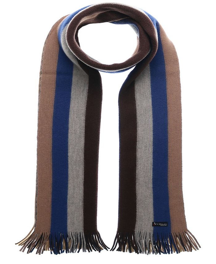 V. Fraas Men's Block Stripe Raschel Scarf - Macy's