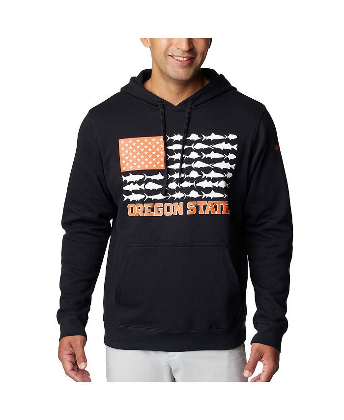 Columbia Men's Black Oregon State Beavers PFG Fish Flag II Pullover ...
