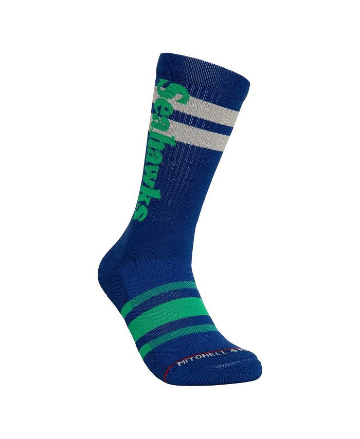 Mitchell & Ness Men's and Women's Seattle Seahawks Lateral Crew Socks ...